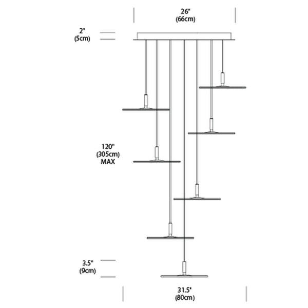 Circa Chandelier 7 by Pablo Designs - Grounded