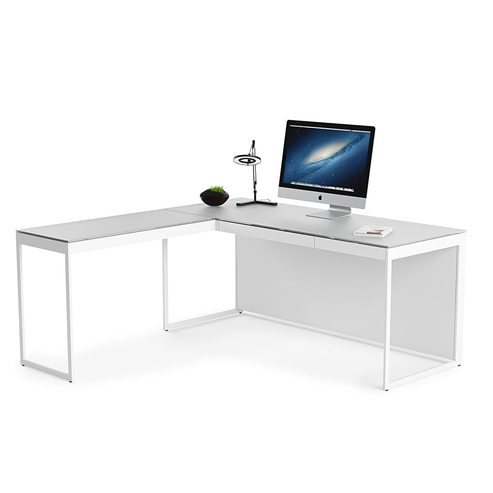 BDI Centro White Desk Return - Grounded